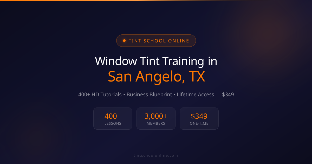 San Angelo Window Tinting